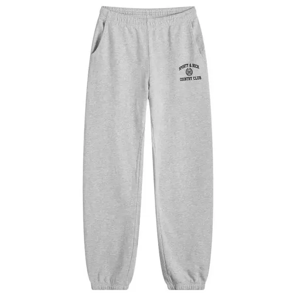 Sporty&Rich｜TRAINING PANTS (Varsity Crest Sweatpant - H Sporty & Rich Varsity Crest Sweatpants - Heather Gray Navy